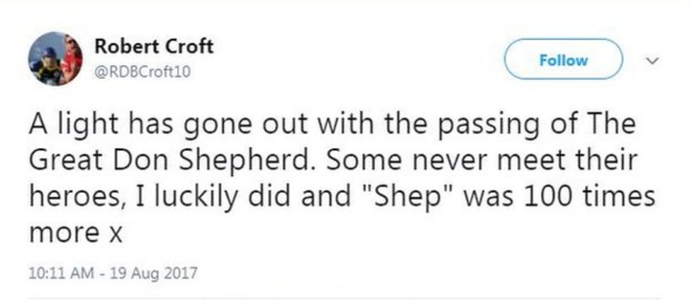 Don Shepherd: Glamorgan's record wicket-taker dies aged 90 - BBC Sport