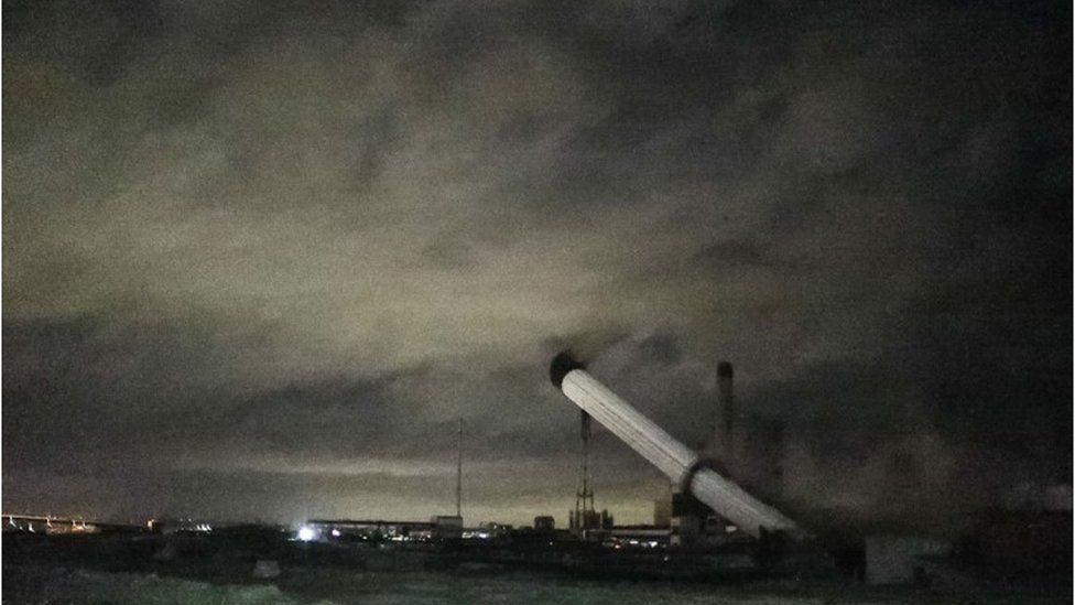 Teesworks: Redcar steelworks chimney demolished by man who put it up ...
