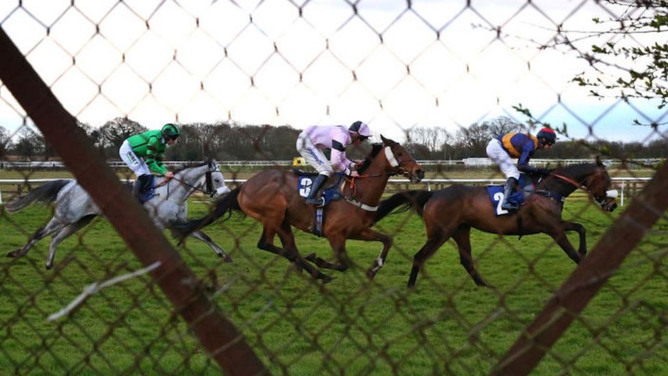 Carrutherstown racing stable 'very relieved' to return to action - BBC News