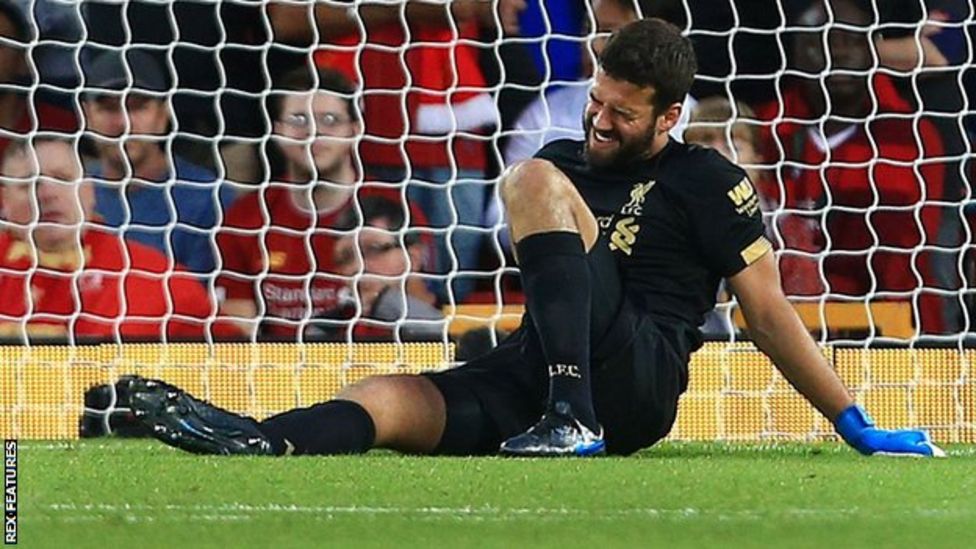 Alisson: Liverpool keeper to miss Super Cup with calf injury - BBC Sport