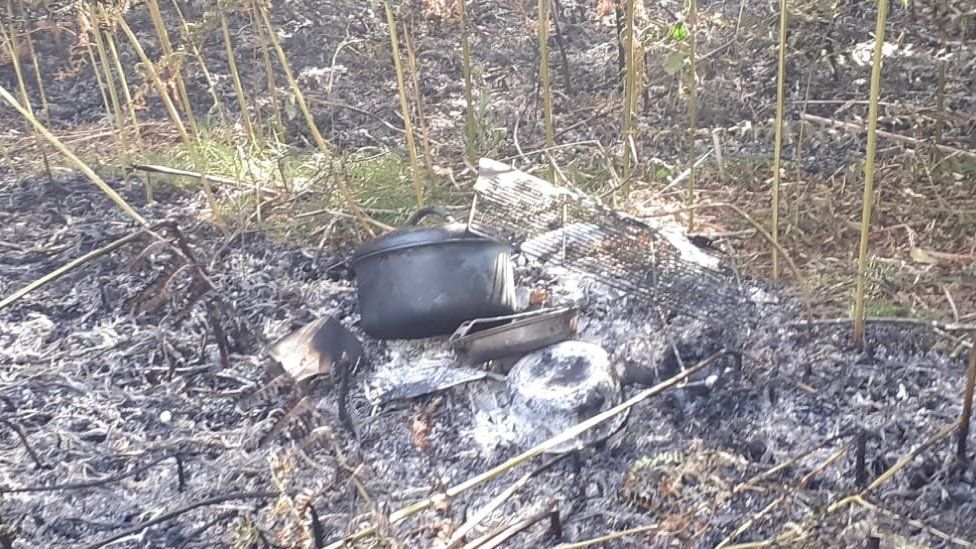 Nine Ladies Stone Circle site damaged by cooking fire - BBC News