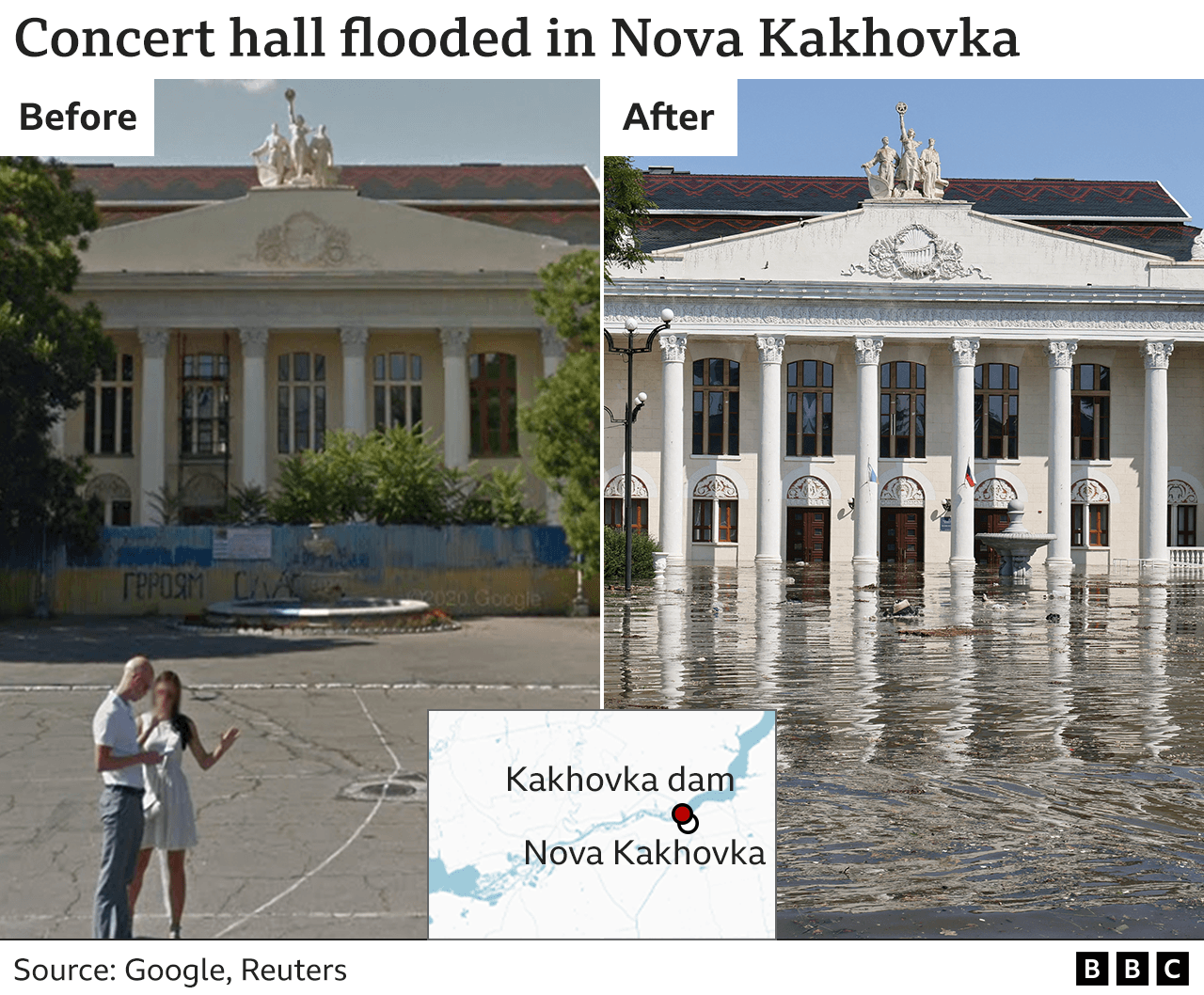 Ukraine dam: Maps and before and after images reveal scale of disaster ...