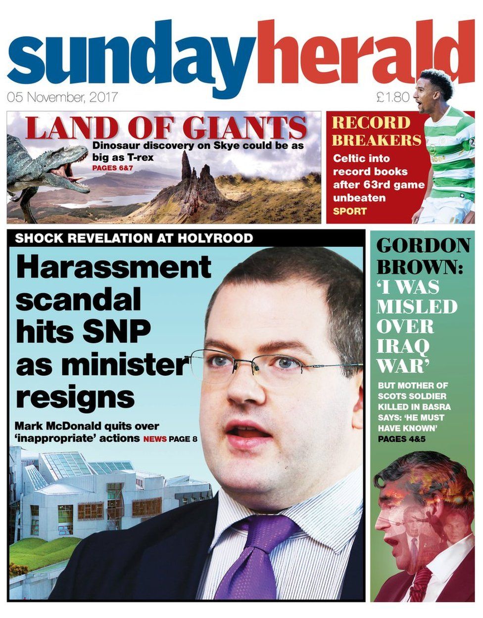 The papers: 'Harassment at Holyrood' - BBC News