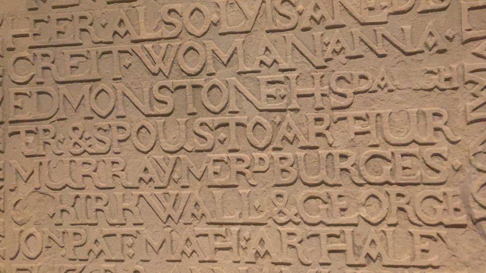 Recording 900 years of graffiti in Orkney's cathedral - BBC News