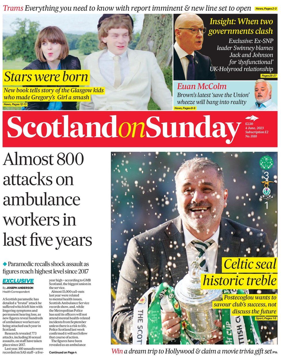 Scotland's papers: 'Hand over Covid texts' and Celtic win the treble ...