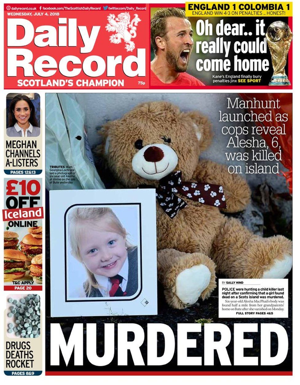 The papers: Police hunt Alesha's killer - BBC News