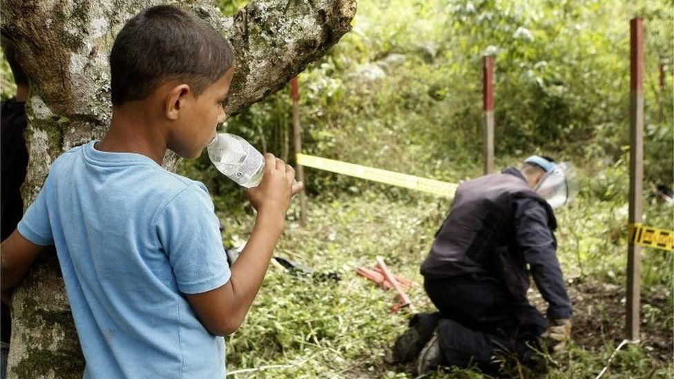 Demining Colombia 'will take a generation' - BBC News
