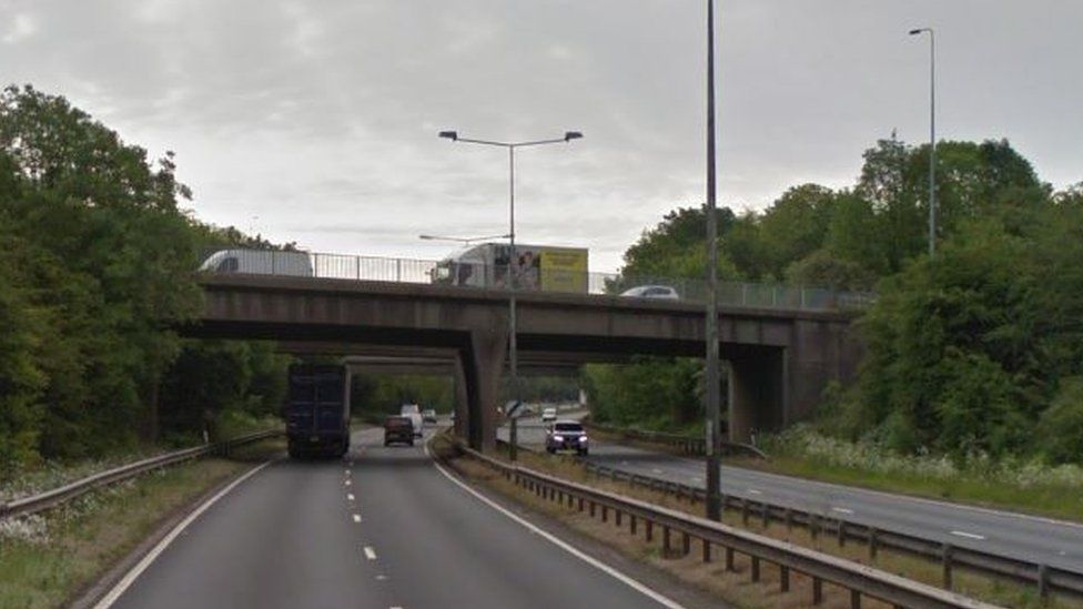 Man dies after being hit by car on A500 in Staffordshire - BBC News