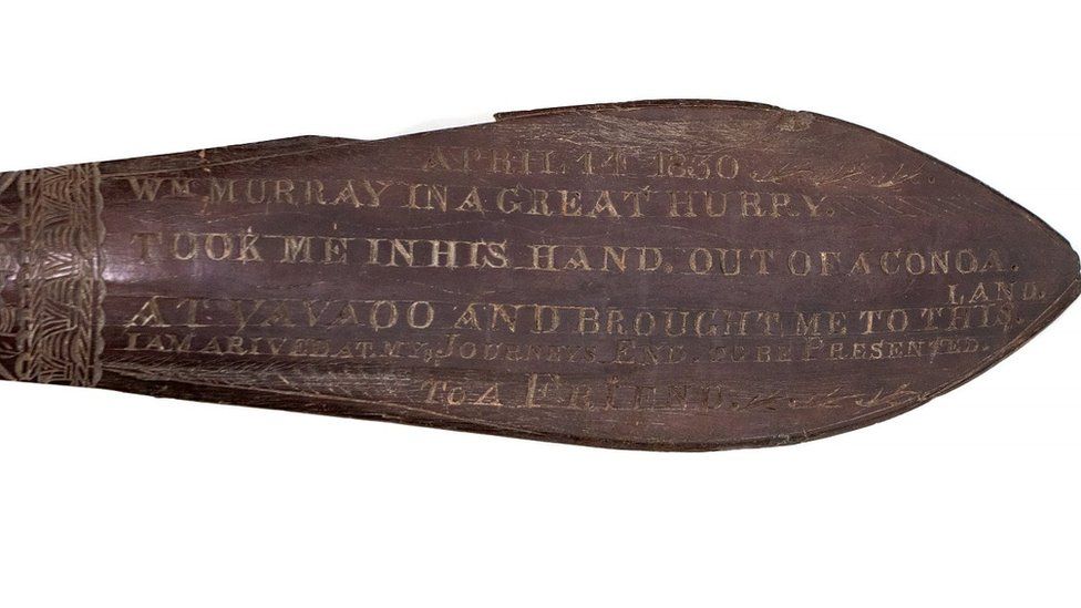 South Pacific paddle sails away at auction - BBC News