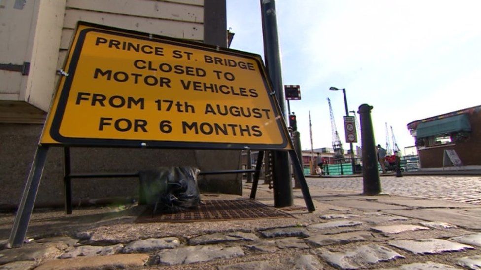 Bristol's Prince Street Bridge reopens to traffic after two years - BBC ...