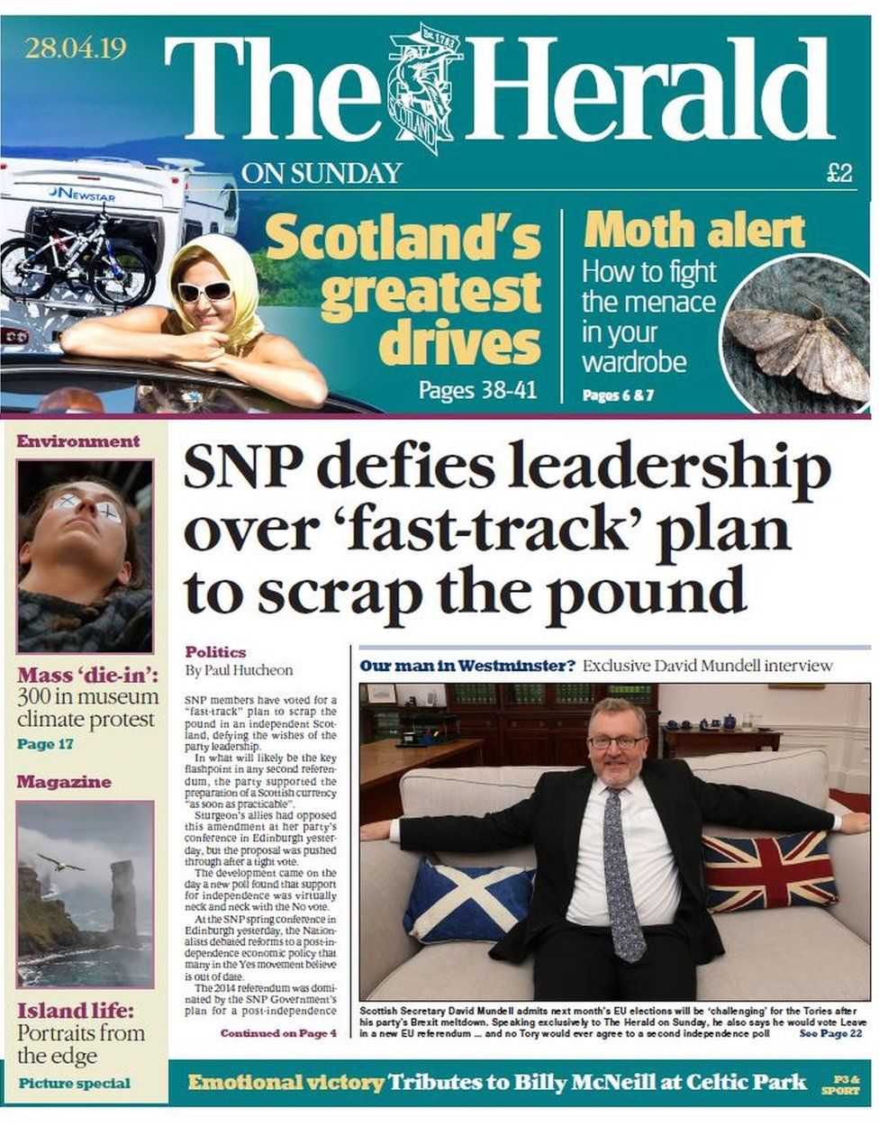 Scotland's papers: SNP vote to scrap pound under independence - BBC News