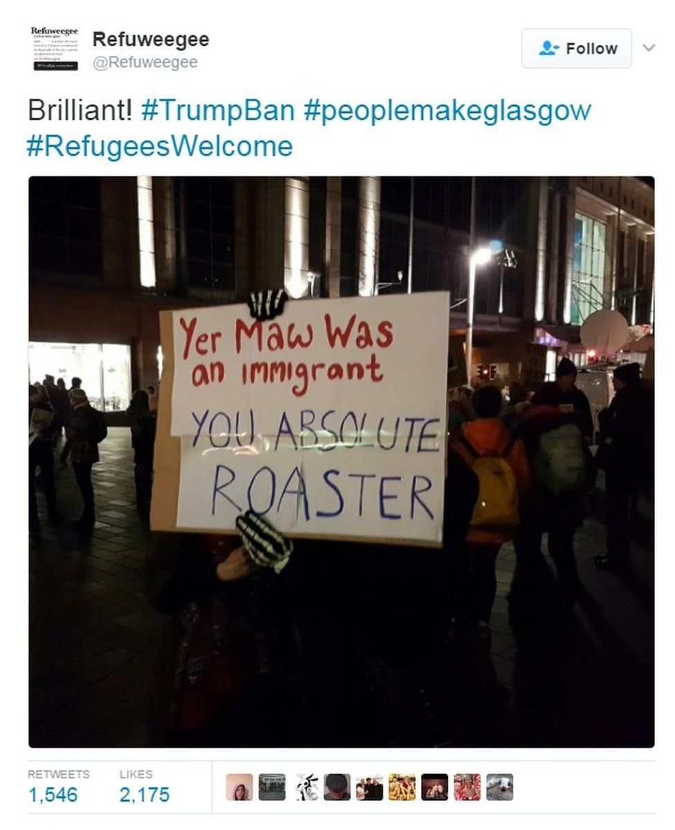 Signs of the times: Scotland's Trump protests - BBC News