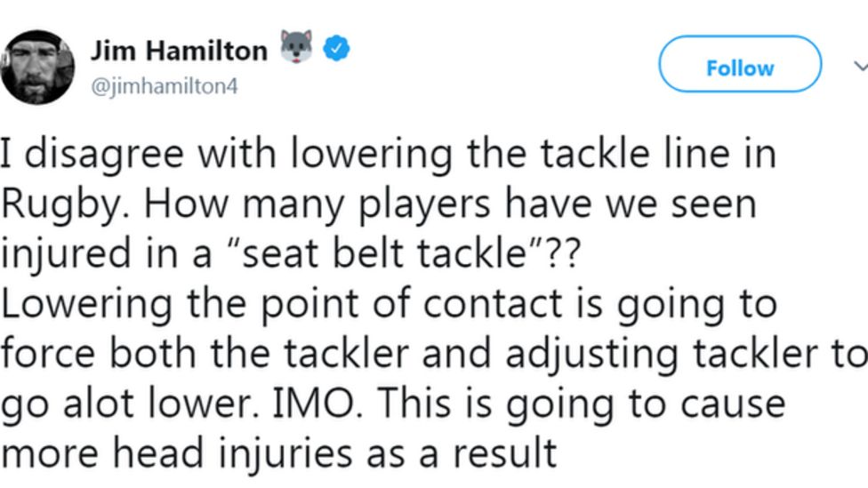 Concussion in rugby: Lower tackle height 'not the solution' - Grayson ...