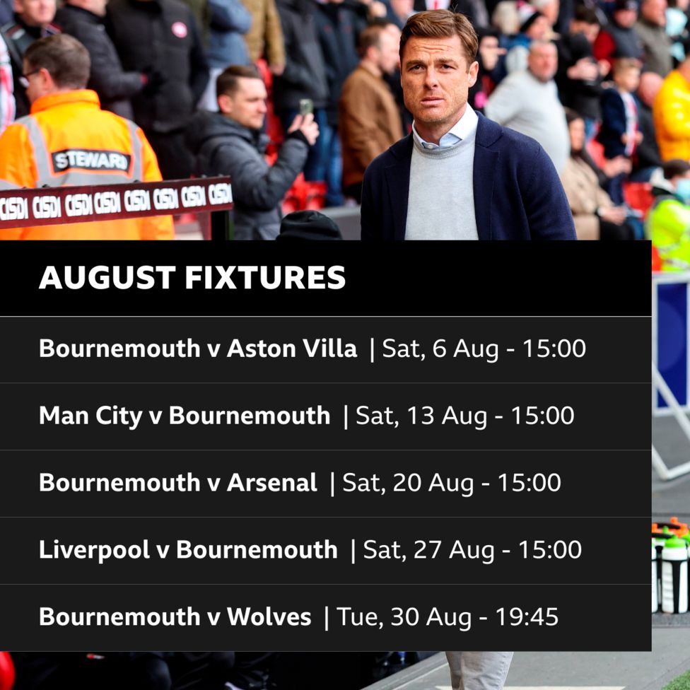 Bournemouth fixtures for August - BBC Sport