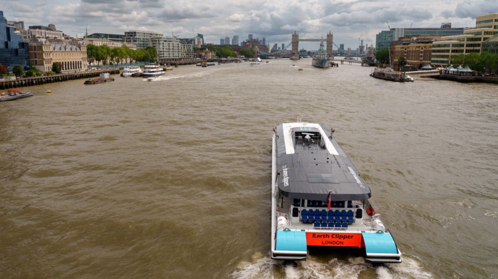 Europe's first hybrid passenger ferry launched on River Thames - BBC News