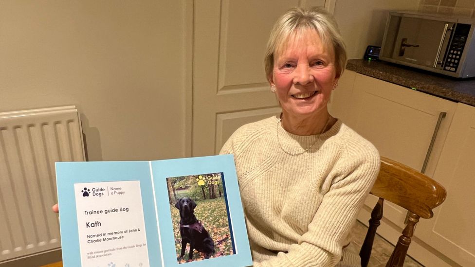 Staffordshire woman raises £100k for Guide Dogs - BBC News
