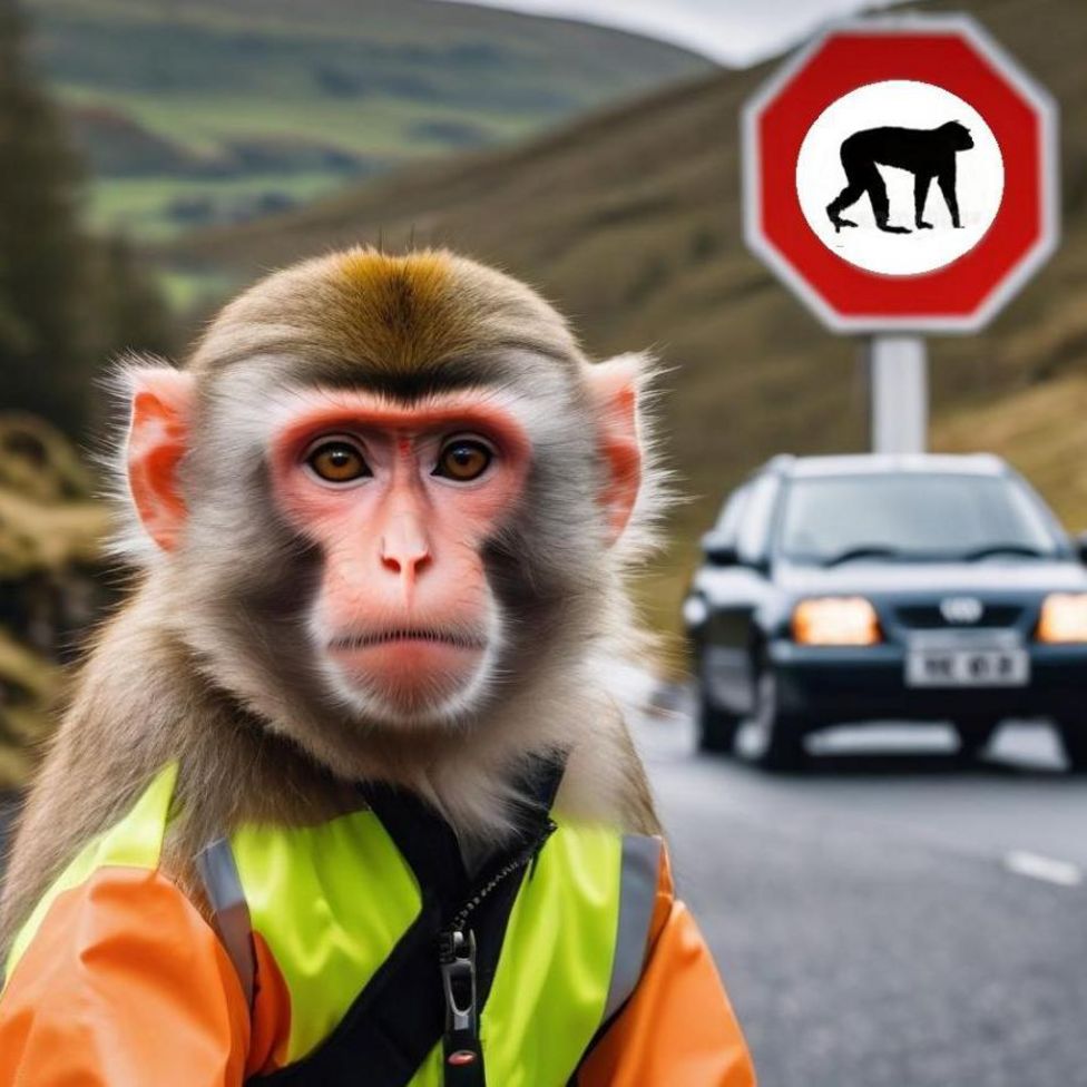 King-craig Kong: Escaped monkey takes over the internet - BBC News