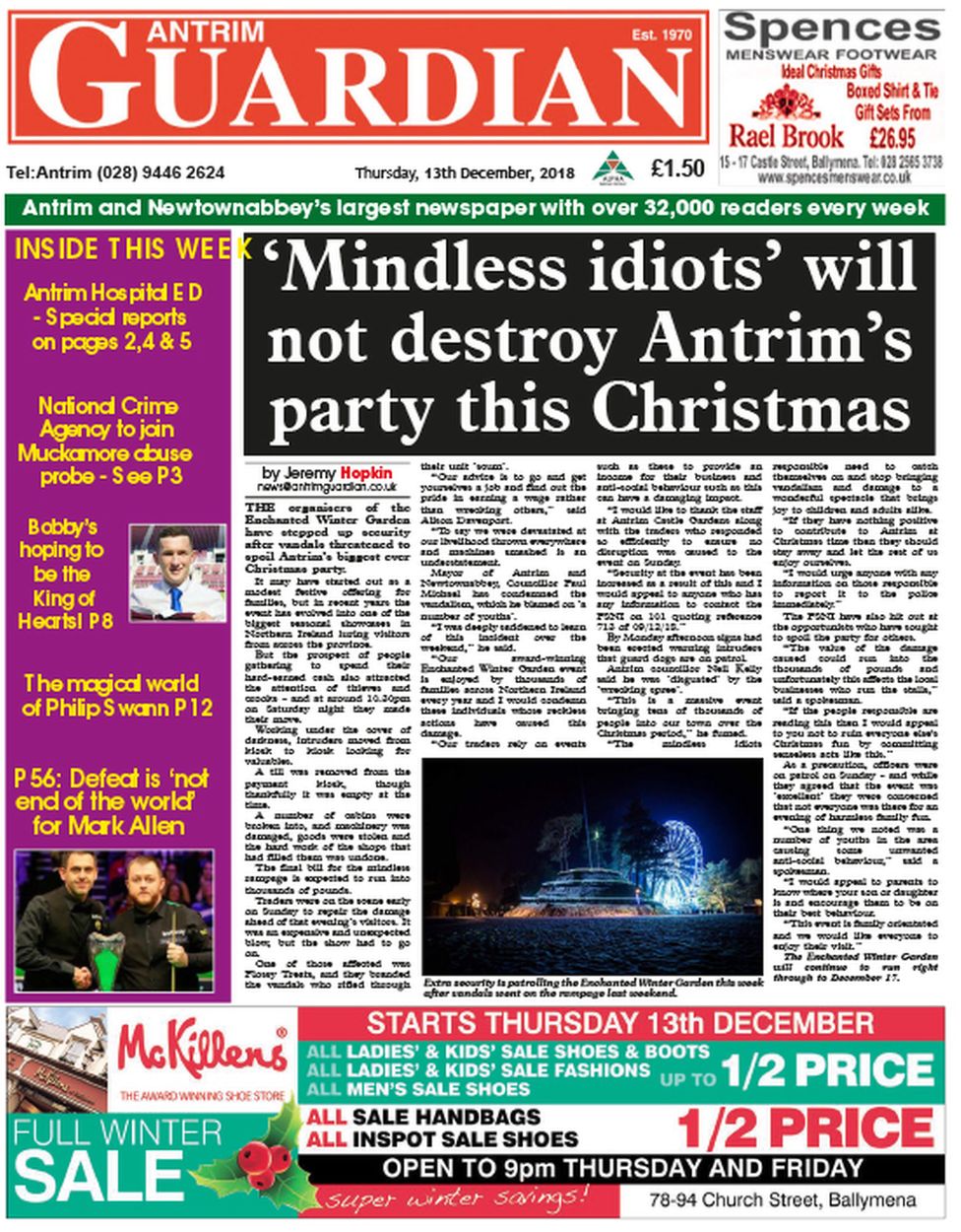 NI weekly papers: Baby in a lay-by and TV star's window pain - BBC News