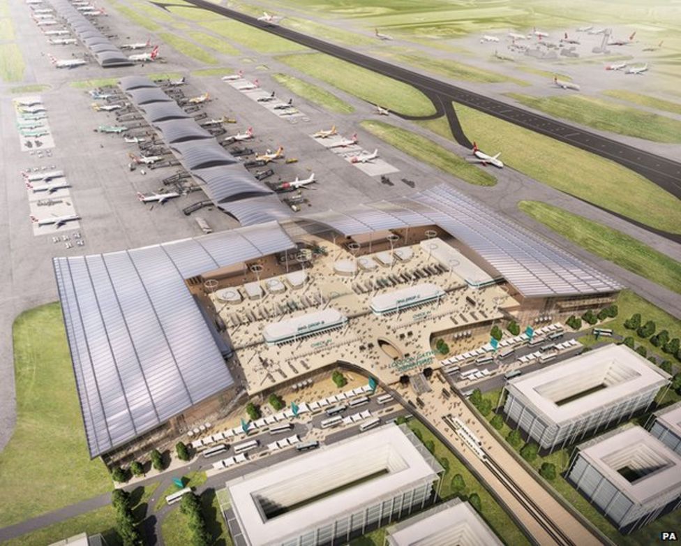 Gatwick Airport expansion images released - BBC News