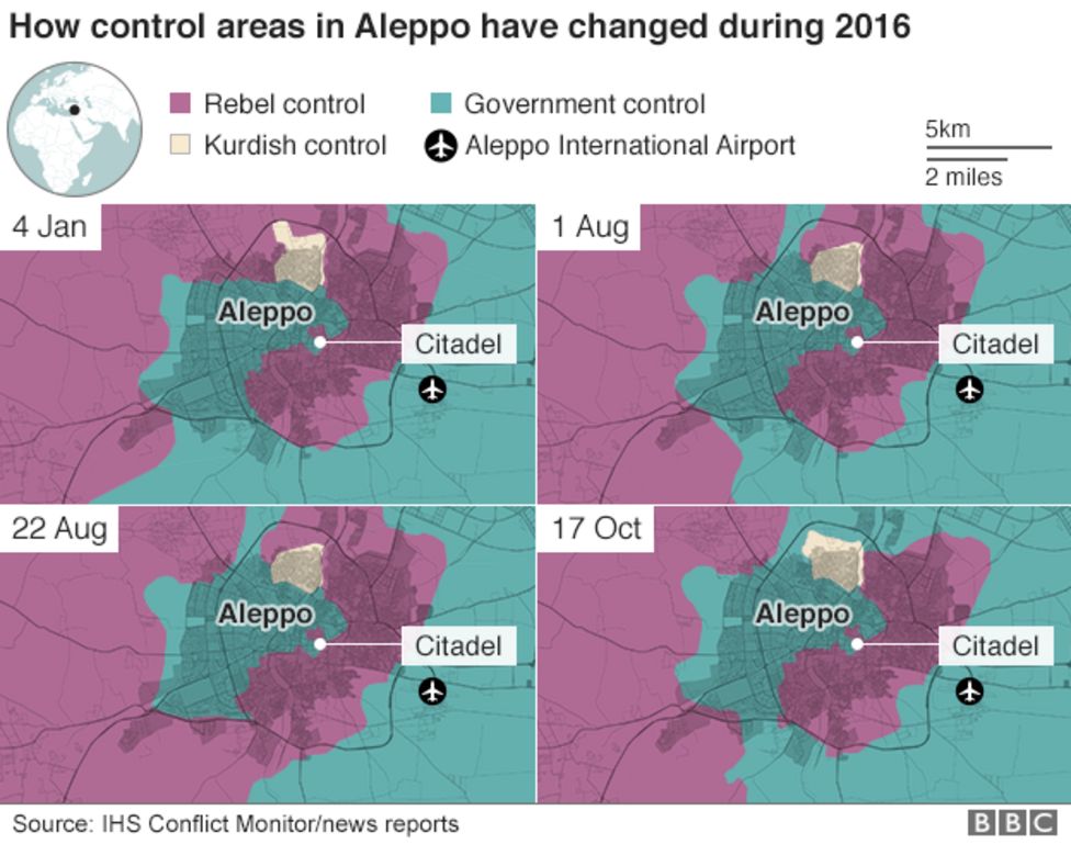 Aleppo battle: Syrian troops push deeper into rebel-held east - BBC News