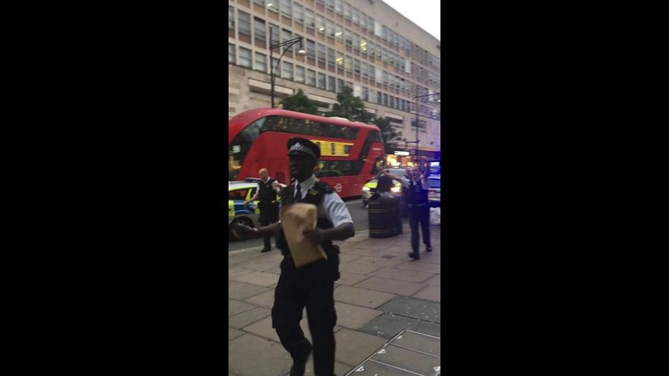 'Electrical explosion' on Oxford Street injures one man - BBC News