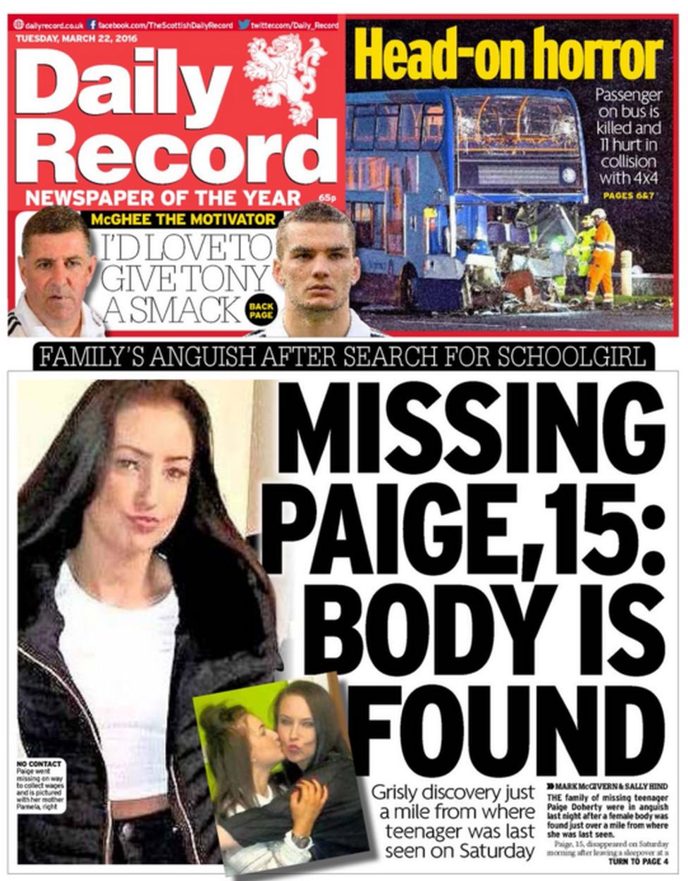 Tuesday's Scottish papers: Female body found and equal pay victory ...