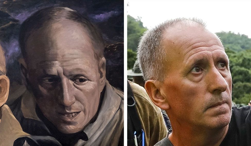 Thai cave: Artists' huge mural honours rescue heroes - BBC News
