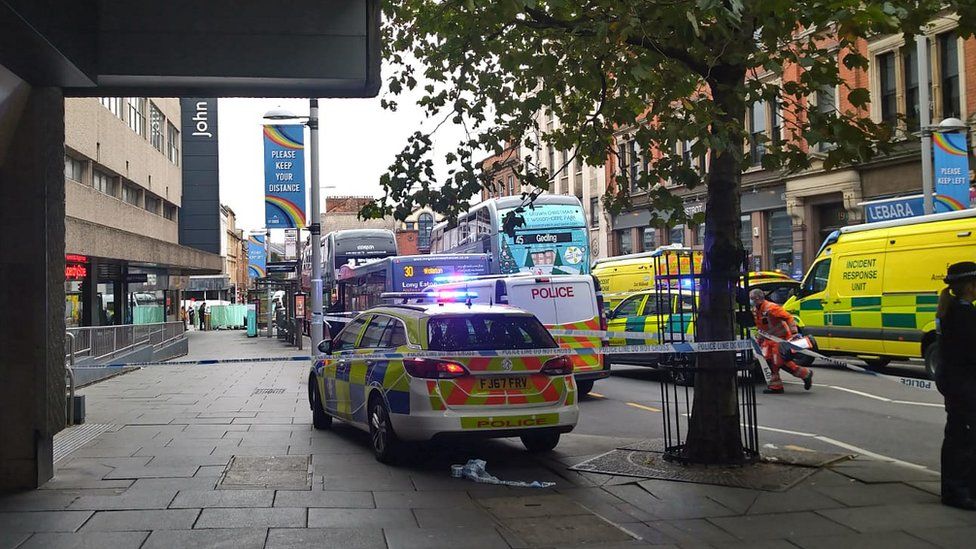 Murder arrest after Nottingham city centre stabbing - BBC News