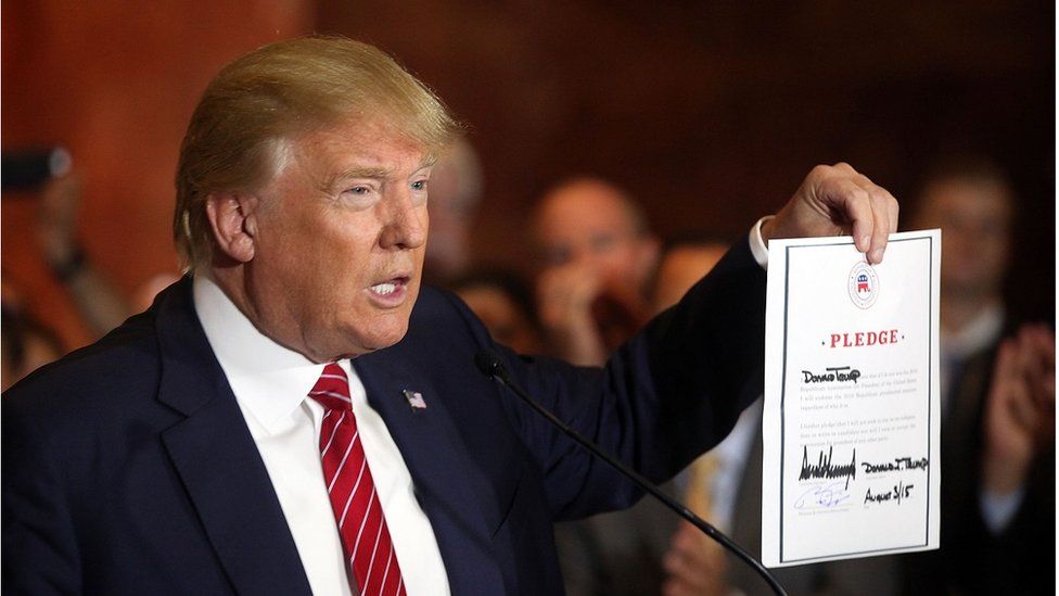 Cruz v Trump: Puppies and pledges - BBC News