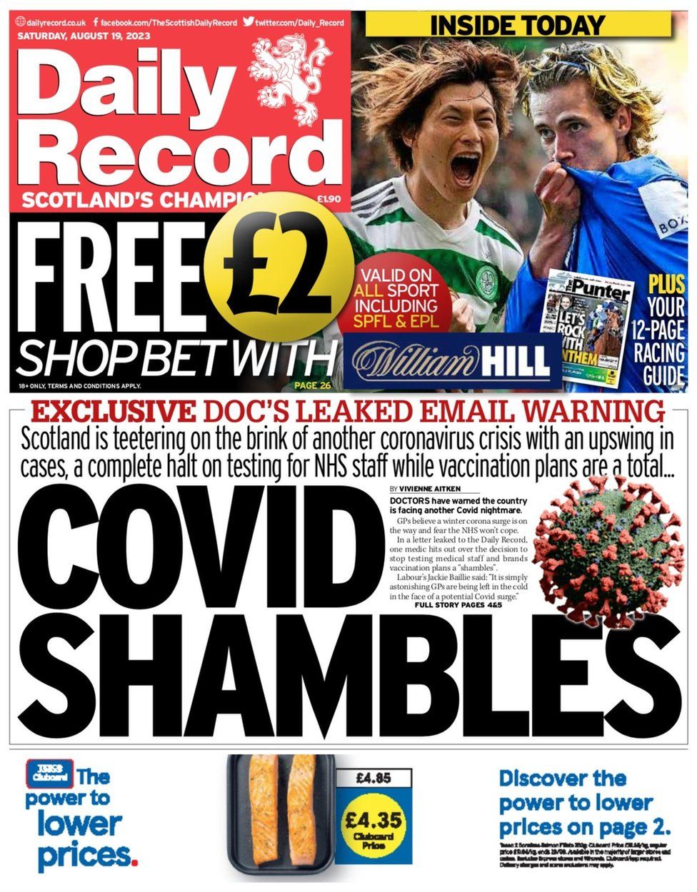 Scotland's papers: GPs Covid fears and Britain's worst child killer - BBC News