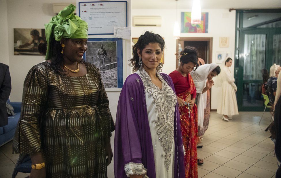 Why an Italian village began a worldly wedding show - BBC News