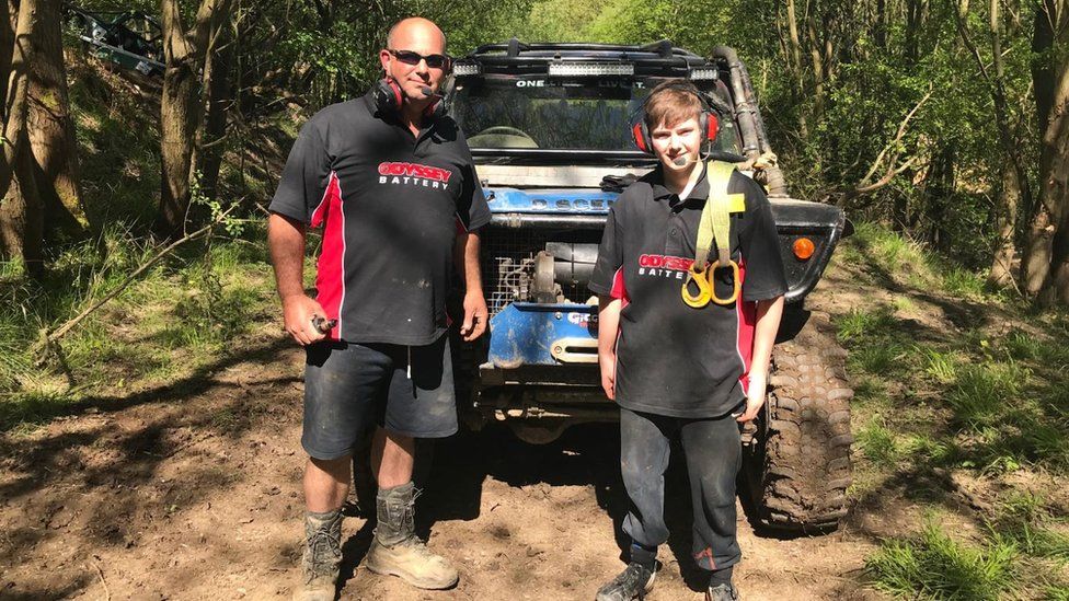 Off-roader who lost eye in Rutland crash returns to work - BBC News