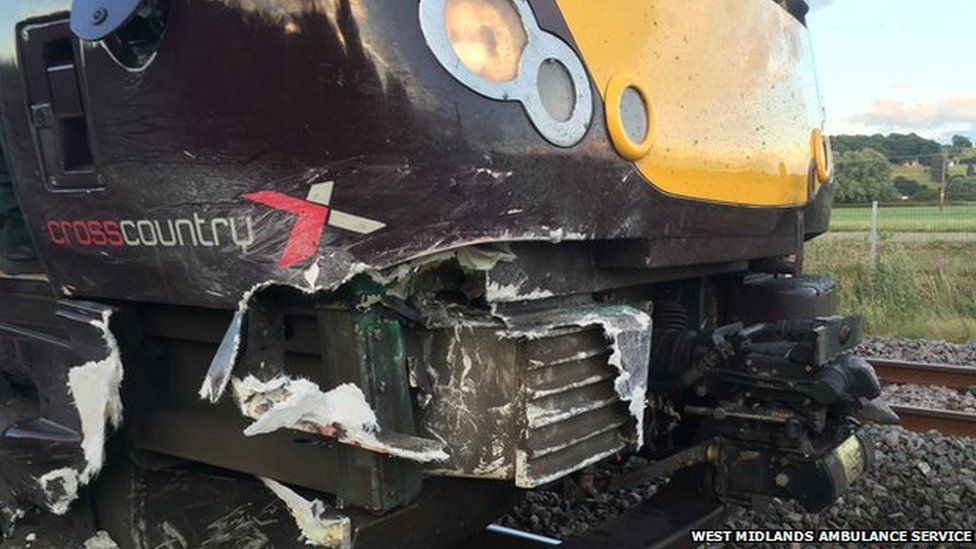 Driver jailed after train hit empty car at Burton upon Trent - BBC News