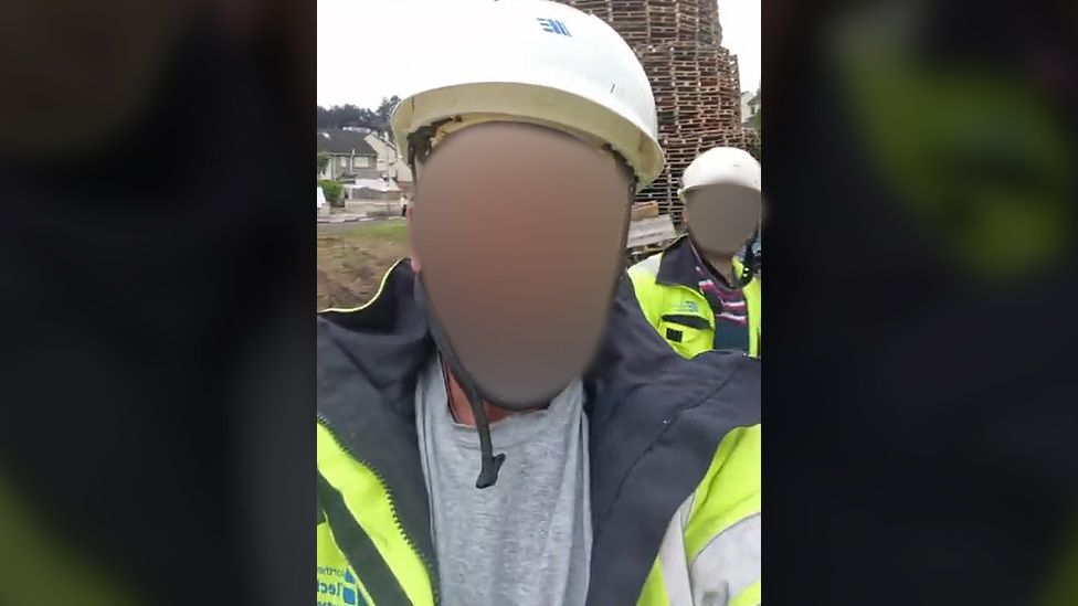 Bonfire: NIE investigates 'up the Ra' video by company employee - BBC News