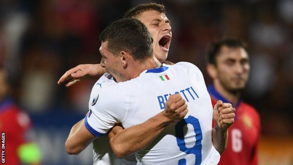 Euro 2020 qualifying: Italy fight back to beat Armenia - BBC Sport