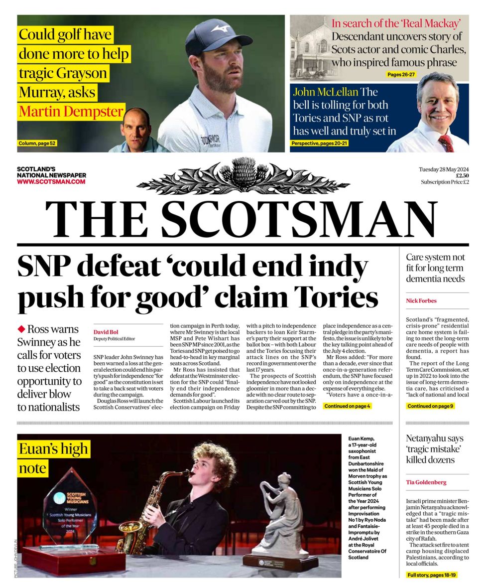 Scotland's papers: PM pensions promise and Labour business backing ...