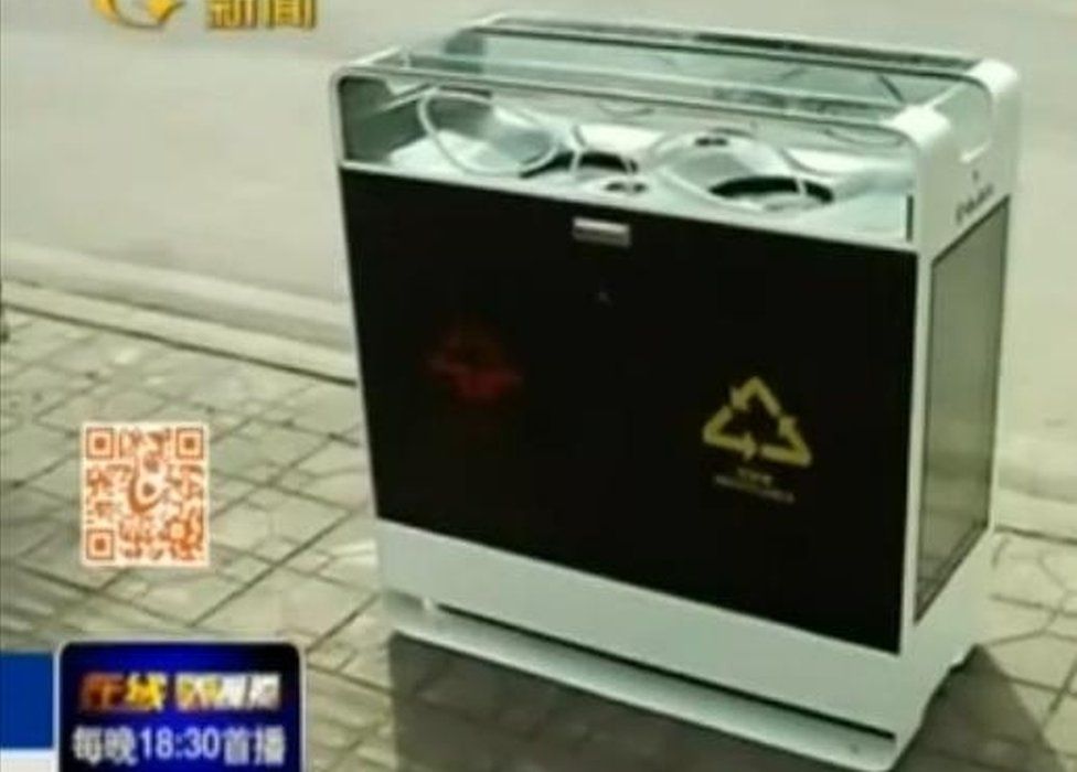China: Chengdu rolls out intelligent rubbish bins - BBC News