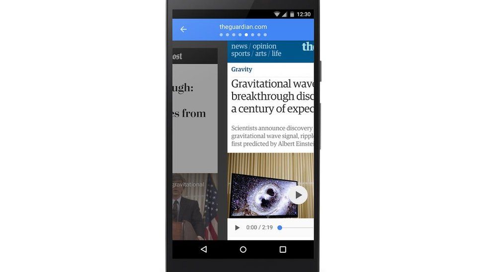 Google promotes fast-loading AMP news articles - BBC News