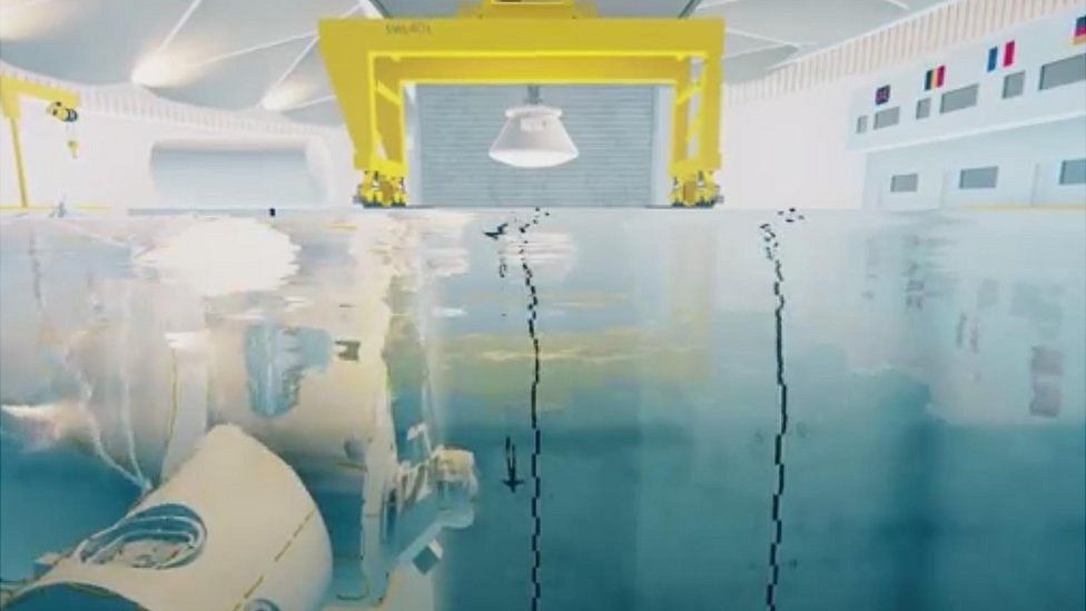 Virtual tour of 'world's deepest space pool' released - BBC News