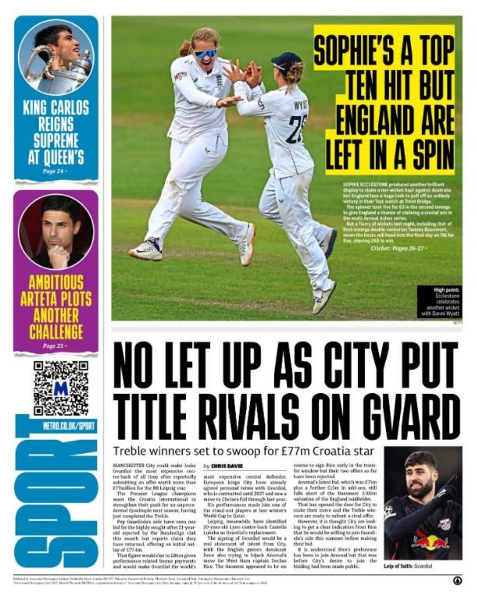 Monday's back pages - BBC Sport