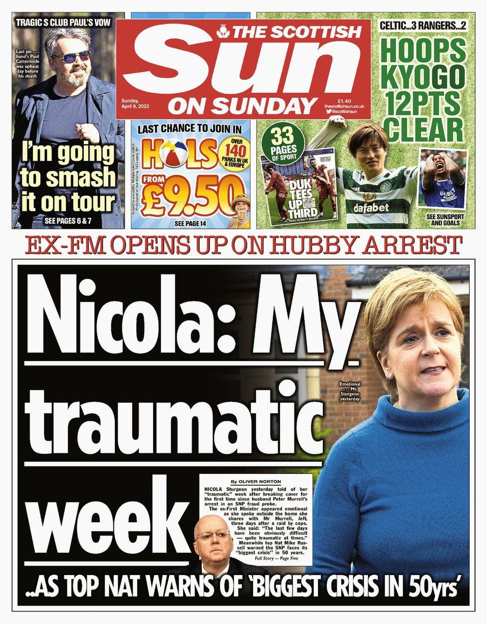 Scotland's papers: Sturgeon's tough week and Murrell motorhome seized ...