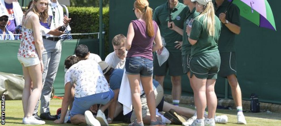 Wimbledon 2015: How players and fans cope with record heat - BBC Sport