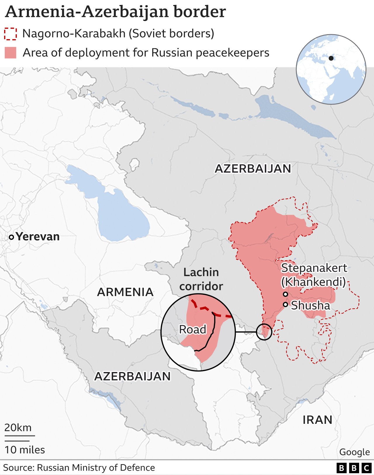 Nagorno-Karabakh: Empty shops and blockade pile pressure on Armenians - BBC News