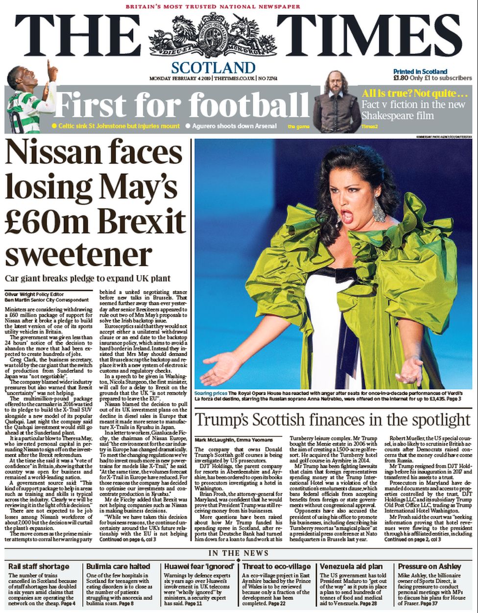 Scotland's papers: Cold call warning and medication costs row - BBC News