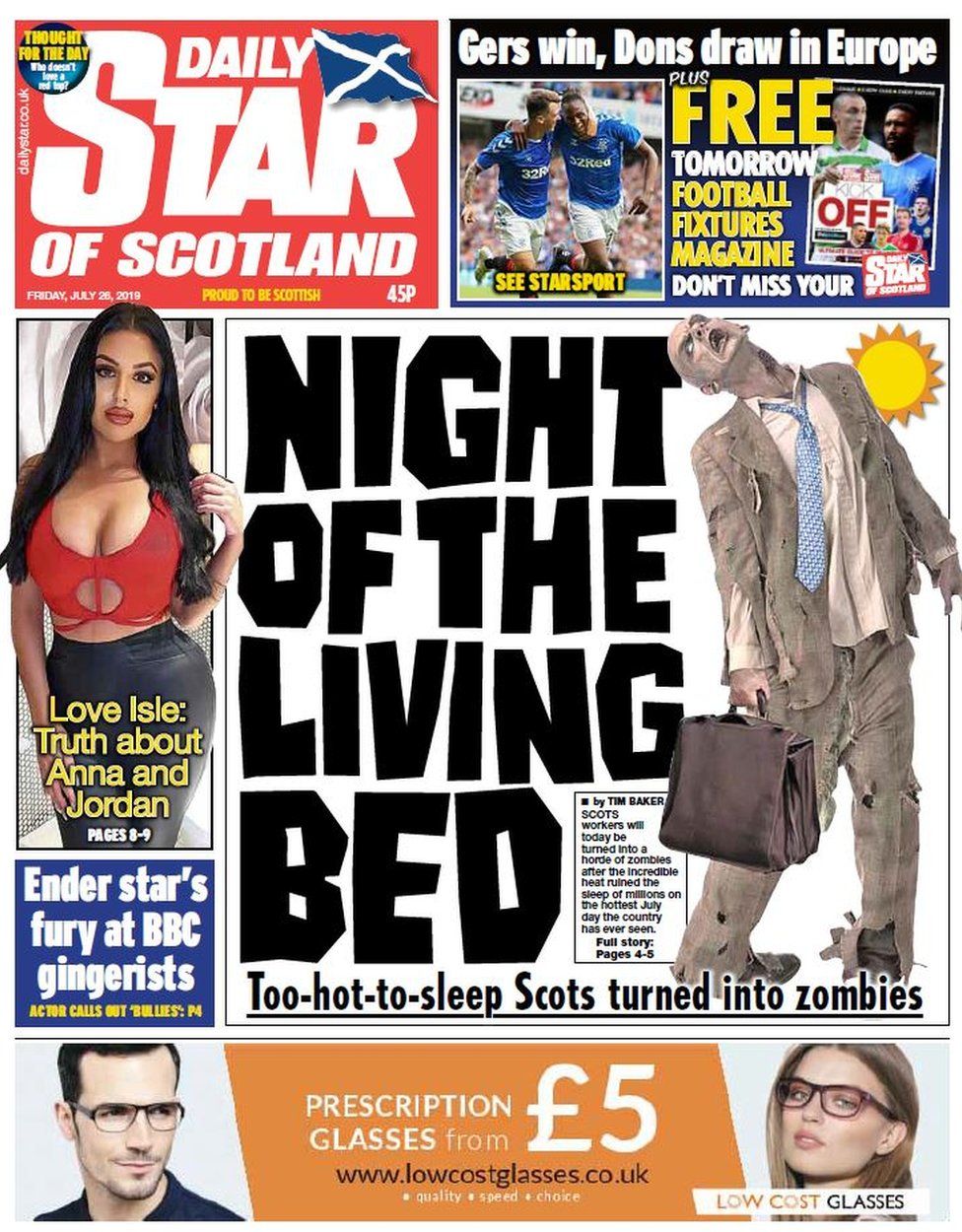 Scotland's papers: Alister Jack 'out of touch' as Boris on 'warpath ...