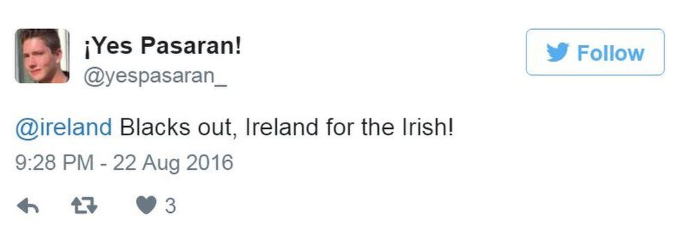 Black woman tweeting for @ireland gets racist abuse - BBC News
