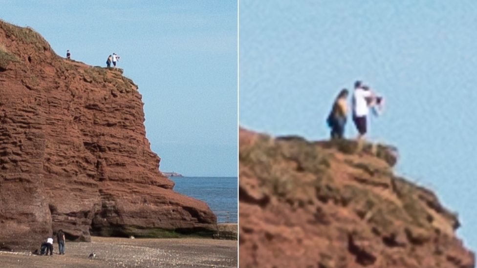 Man 'dangles child' close to Devon cliff edge - BBC News