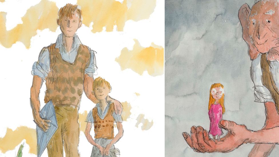 Blake's Dahl portraits to go on display at British Library - BBC News