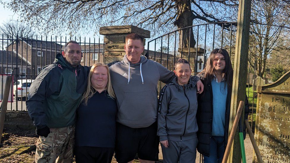 Calderwood House residents clean up Egremont in support thanks - BBC News