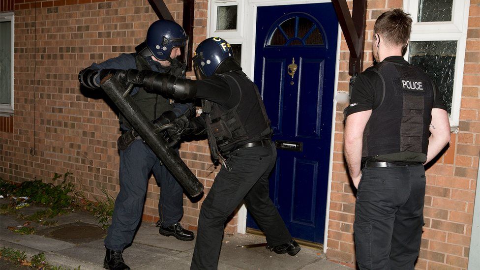 Class A drugs seized and 18 held after 22 Salford raids - BBC News